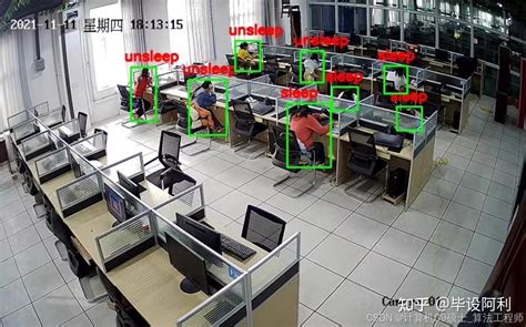 如何使用监控视角下的睡岗岗位数据集 睡觉数据集 工作睡觉数据集来训练yolov8目标检测模型 2类 Map50为806 525张 Yolo