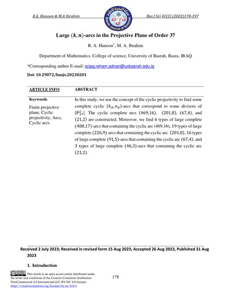 pdf large k n arcs in the projective plane of order 37