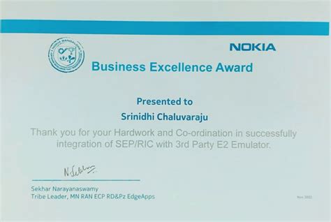 srinidhi c on linkedin nokia