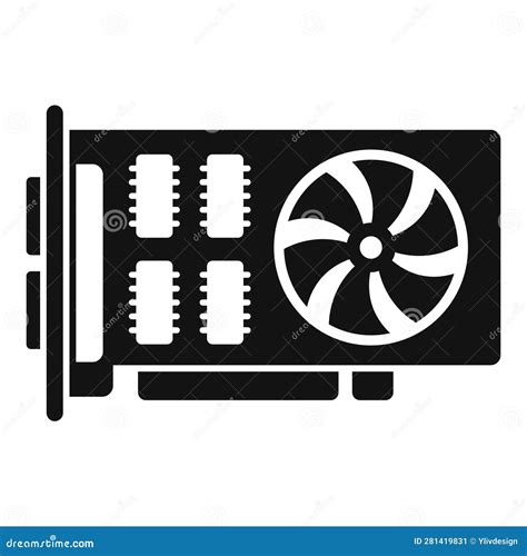 Gpu Card Icon Simple Vector Computer Pc Stock Vector Illustration Of