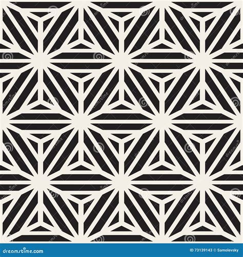 Vector Seamless Cube Shape Stripe Lines Geometric Pattern Stock Vector Illustration Of