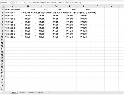 Excel Retrouver Le Nom Dune Feuille Et Formule Recherchev Excel
