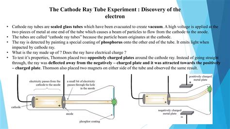 Cathode Ray Tube Experiment Jj Thomson Pptx