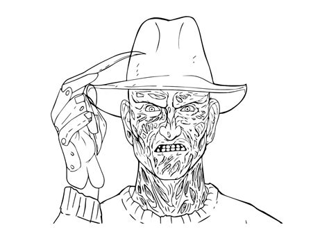 Freddy Krueger Ilmaiseksi Värityskuva Lataa Tulosta Tai Väritä Verkossa Ilmaiseksi