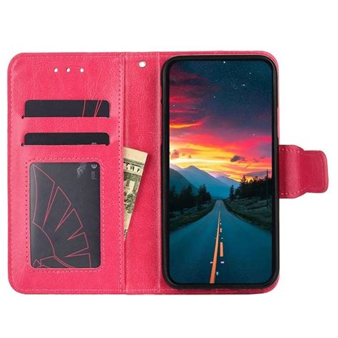 For Itel Rs4 4g Crystal Texture Leather Phone Case Rose Red