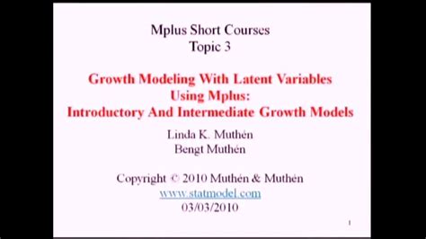 introductory and intermediate growth modeling mplus topic 3 part 2