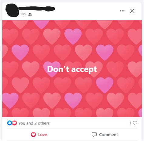 Her Next Post Said Dont Accept Friend Requests From Me I Believe