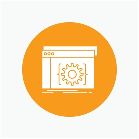 api app coding developer software white glyph icon in circle