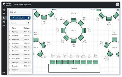 Seating Plan Event Management Platform For Virtual Hybrid And Online Events Canapii