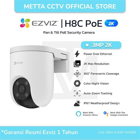 Ezviz H8c Poe 2k Pan And Tilt Ip Camera Outdoor Cctv Outdoor Wifi Shop