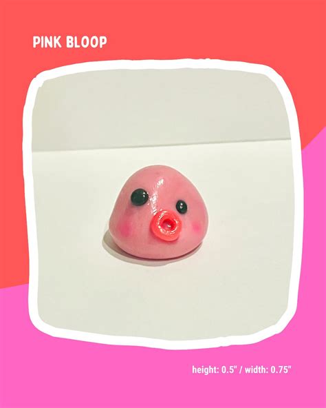 Emotional Support Bloops Handmade Polymer Clay Figurine Tiny Clay Blobs Blob Figurine Desk Buddy