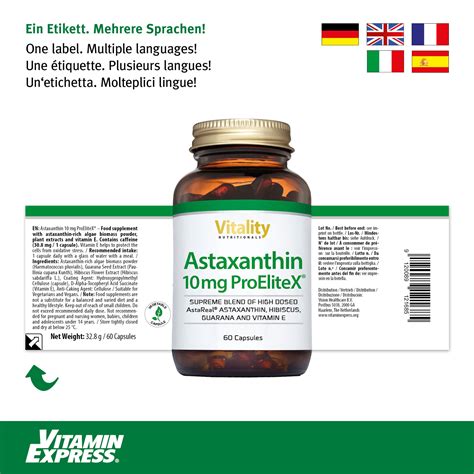 Astaxanthin High Dose Astaxanthin 10 Mg Proelitex Vitaminexpress