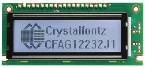 Black On Gray 122x32 Graphic Lcd Display From Crystalfontz