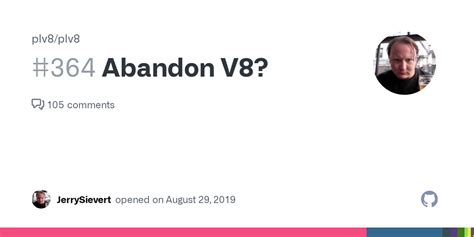 Abandon V8 · Issue 364 · Plv8plv8 · Github