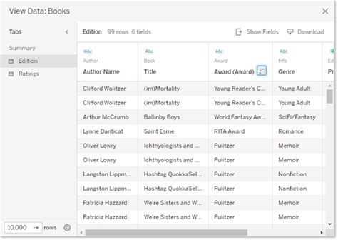 View Underlying Data Tableau