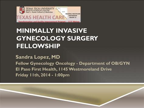 Ppt Minimally Invasive Gynecology Surgery Fellowship Powerpoint