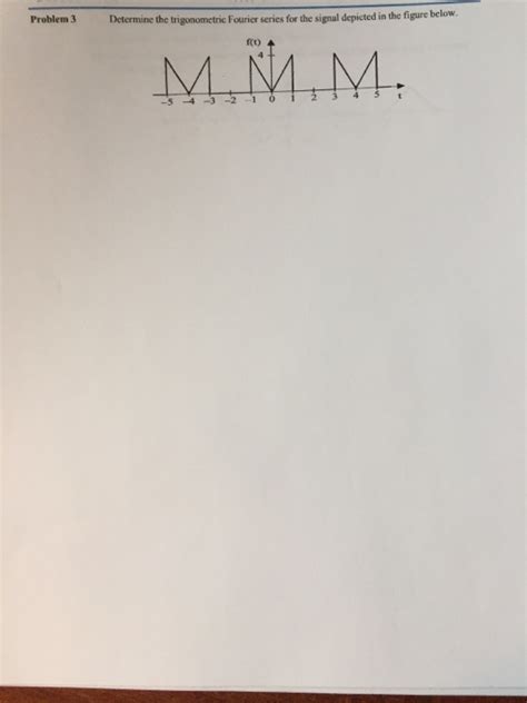 Solved Problem 3 Determine The Trigonometric Fourier Series