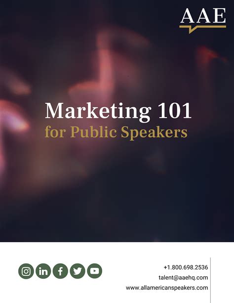 Marketing 101 For Public Speakers