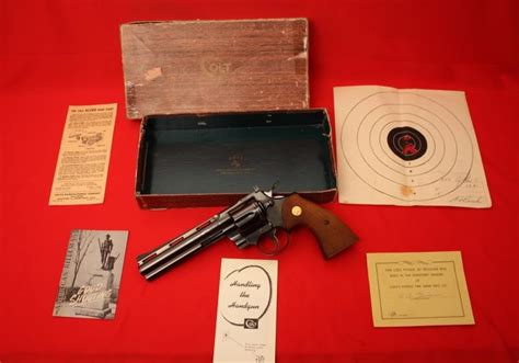 1955 Colt Python Serial Number 132 In Box With Paperwork And Test
