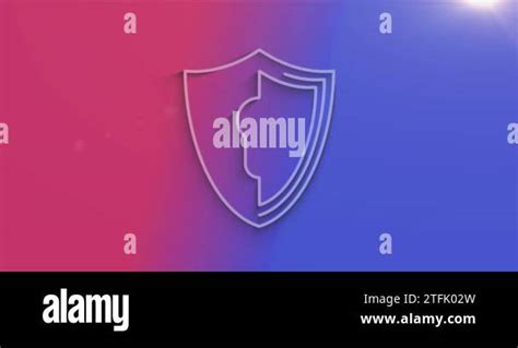 Cyber Security Network Protection And Digital Data With Shield Symbol With Natural Shadow