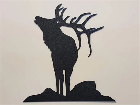 Bugling Elk Silhouette Wall Art By Briankstan Makerworld Download Free