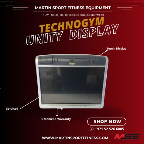 Technogym Unity Bike Display Touchscreen Console Martin Sport Fitness Equipment Trading L L C