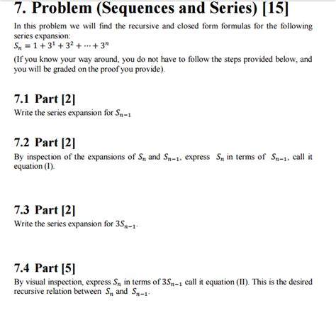Solved In This Problem We Will Find The Recursive And Closed Chegg