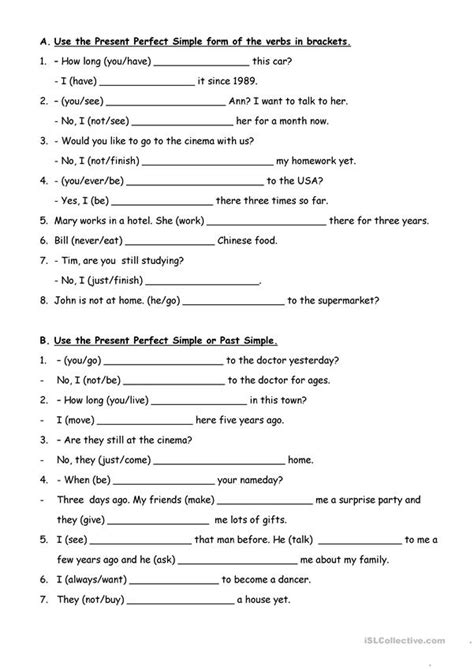 Present Perfect Vs Past Simple Artofit
