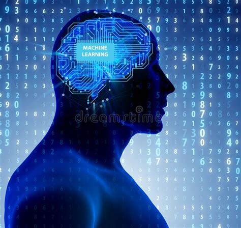 Machine Learning Concept 3d Rendering Stock Illustration