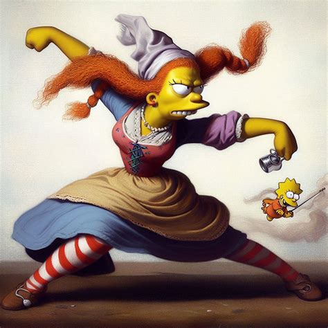 Pippi Longstocking As Marge Simpson Ai Generated Artwork Nightcafe