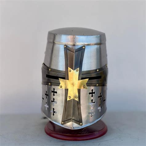 Templar Brass Cross Crusader Helmet Knight Helmet Medieval Helmet