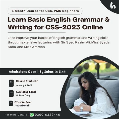 Basic English Grammar Writing Course For CSS 2023 Qualifying For The CSS And PMS Exams