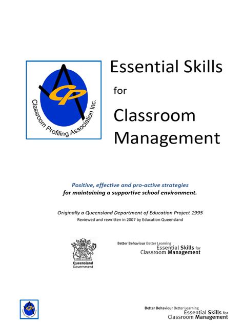 Essential Skills Classroom Management Pdf Body Language Nonverbal Communication