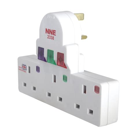 NNE Switched Adaptor 3 Way With Neon – NNE 2338/N3 – YUAN MING ELECTRIC ...
