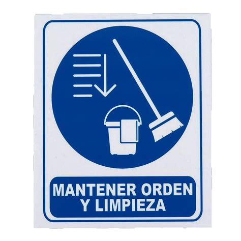 Cartel Señalización Mantener Orden Y Limpieza 25x3 Cm Mf Interiores Easy
