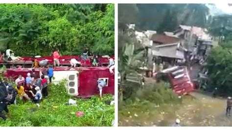 Kondisi Puluhan Peziarah Asal Tangsel Jadi Korban Bus Terjun Ke Jurang