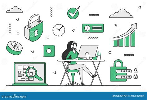 Web Search Marketing Stock Vector Illustration Of Laptop 255324784