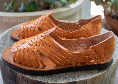 Womens Leather Huarache Sandals Made In Mexico With Tire Sole Etsy