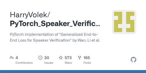Github Harryvolek Pytorch Speaker Verification Pytorch Implementation Of Generalized End To