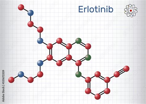 Erlotinib Drug Molecule It Is Used To Treat Lung Cancer Nsclc And