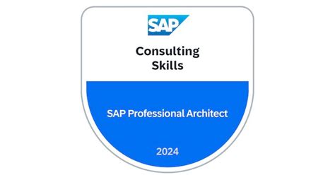 Consulting Skills 2024 Sap Professional Architect Was Issued By Sap To Erik Ohlschlager