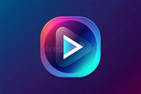 Vibrant Abstract Play Button Symbolizing Digital Entertainment In Modern Design Aesthetic Stock