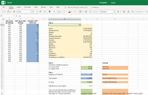Solved X Excel Template Saved File Home Insert Formulas Data
