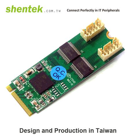 Serial Rs232 2 Port M 2 Card 2260 Ngff Embedded Shentek