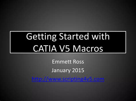 Getting Started With Catia V5 Macros Pdf Getting Started With Catia V5 Macros Pdf