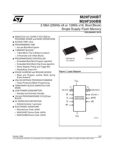 m29f200bb pdf flash memory input output