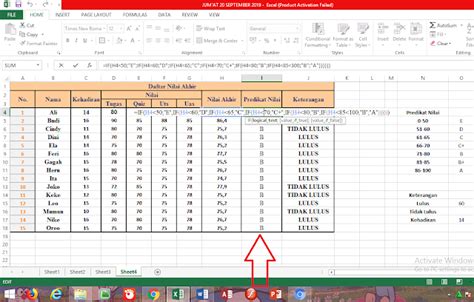 Cara Membuat Daftar Nilai Pada Excel
