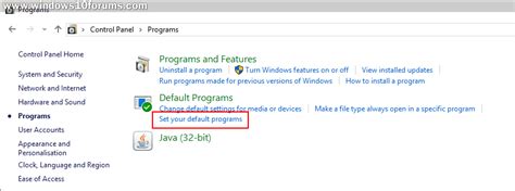 windows 10 เปลี่ยนค่าการใช้งาน default programs notebookspec