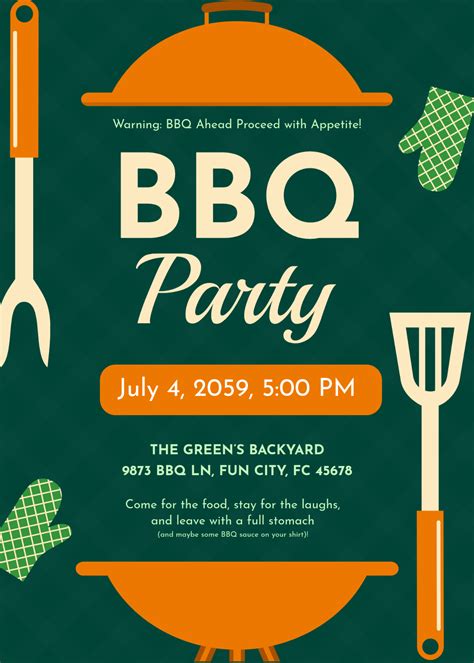Free Bbq Invitation Templates Editable And Printable
