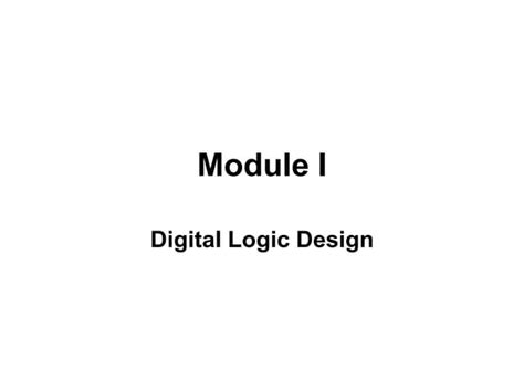 Computer Organisation And Architecture Module M 1 Pdf